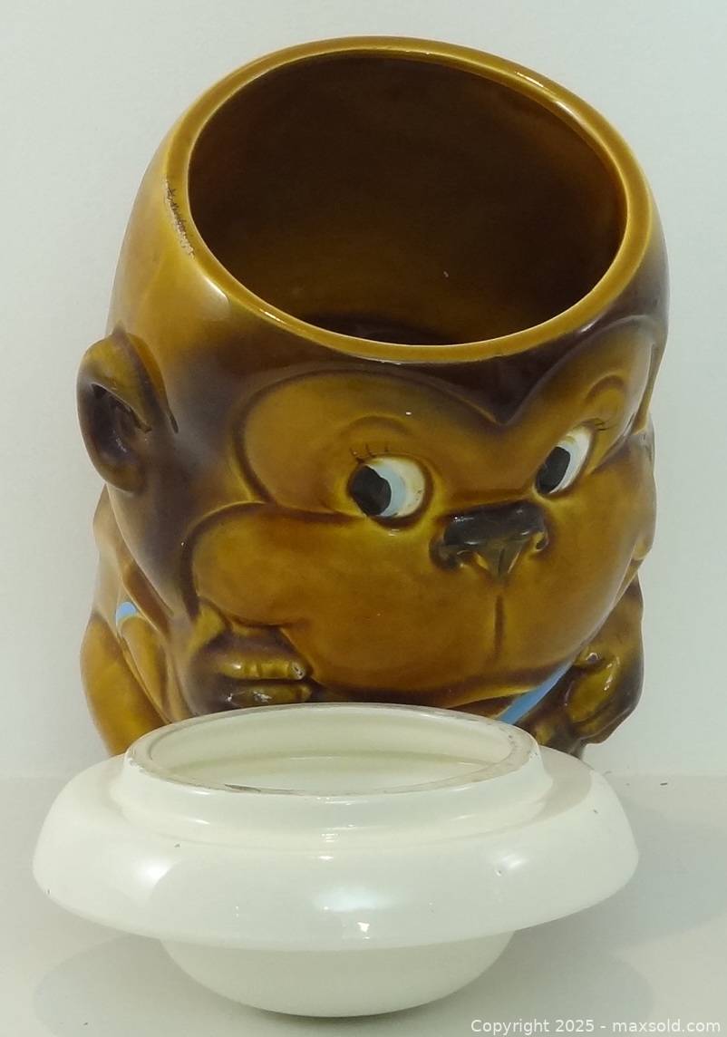 Monkey Head Cookie Jar | Maxsold