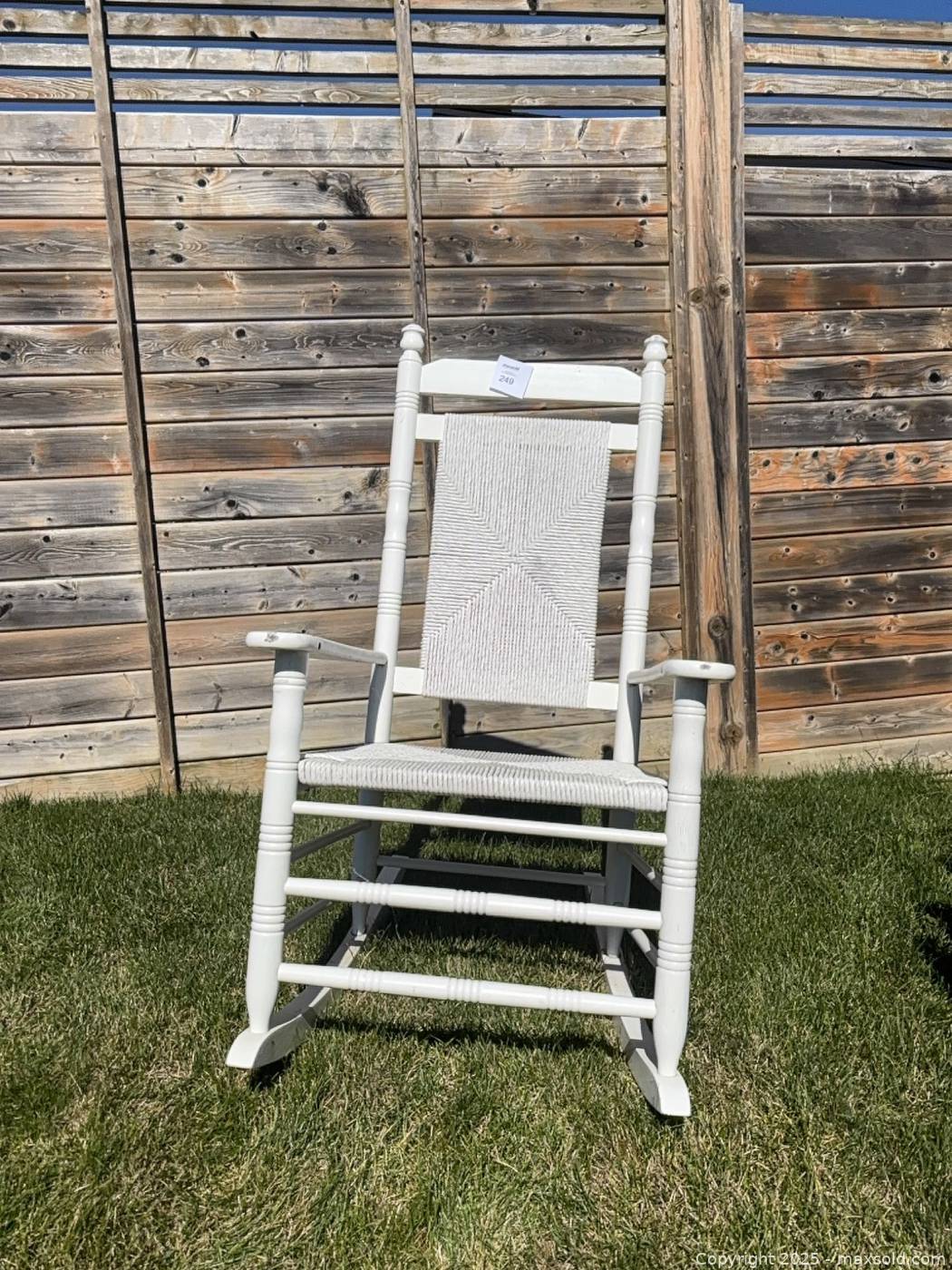 Cracker Barrel White Porch Rocking Chair | Maxsold