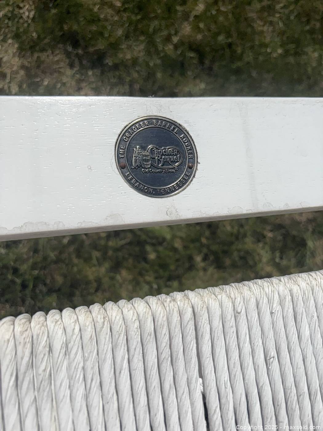 Cracker Barrel White Porch Rocking Chair | Maxsold