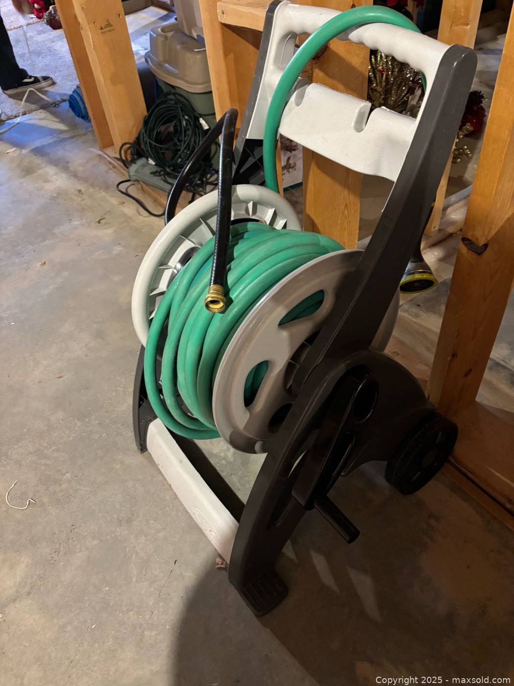 Portable Garden Hose Reel Cart With Hose | Maxsold