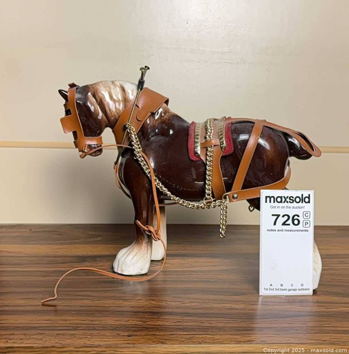 Ceramic Clydesdale Draft Horse Figurine with Harness | Maxsold