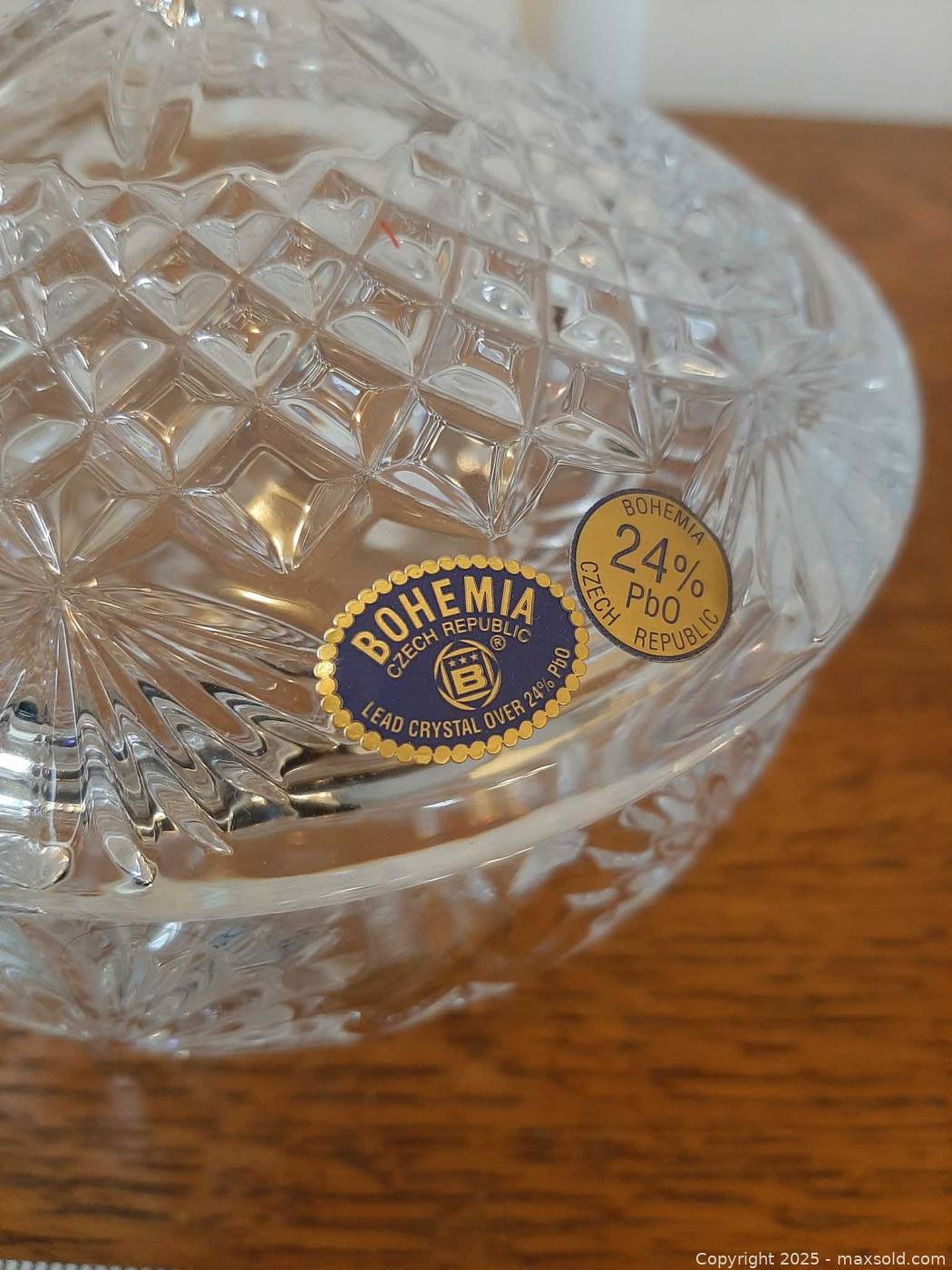 Bohemia 24% lead crystal lidded candy dish | Maxsold