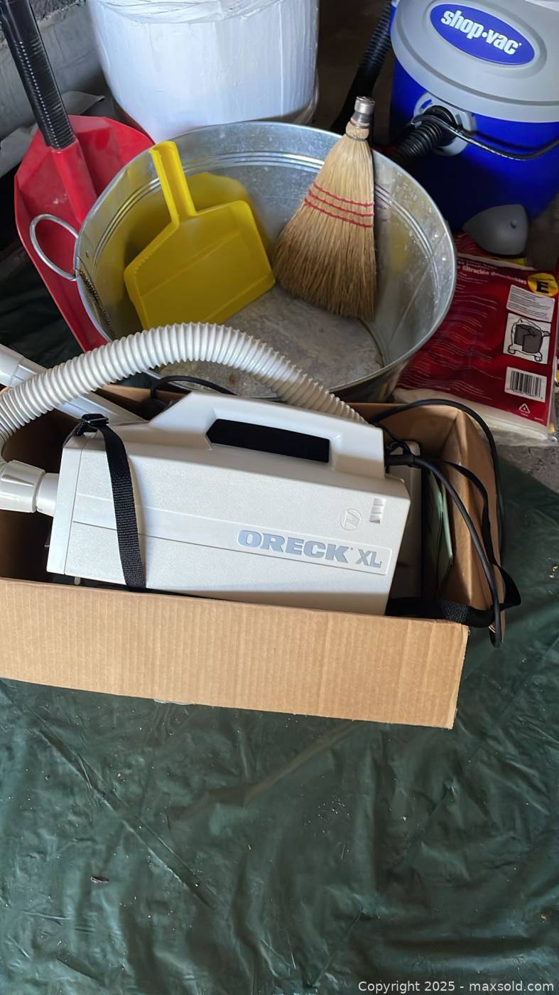 Shop-Vac, Oreck XL vacuum, electric trimmer, shovels and cleaning tools ...