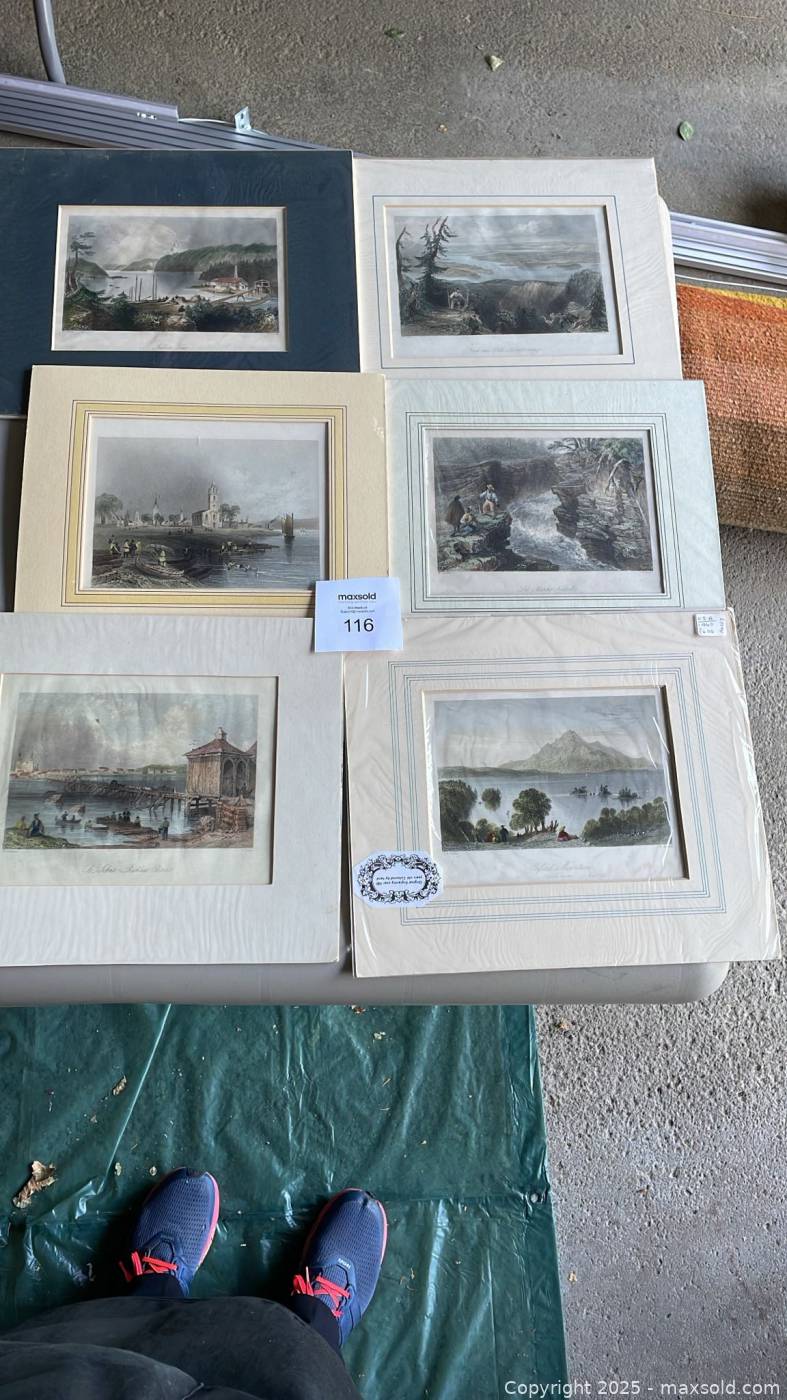6 Matted Landscape & Harbor Prints | Maxsold