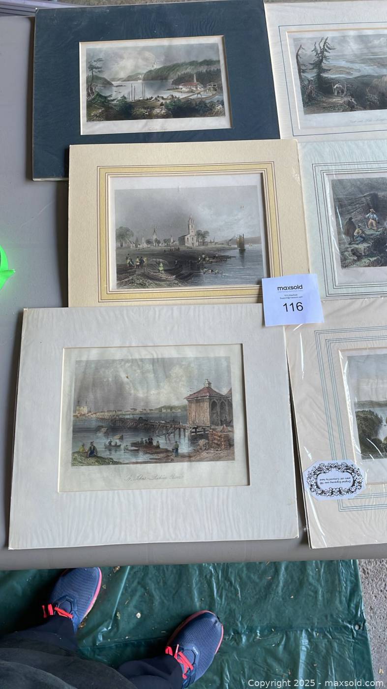 6 Matted Landscape & Harbor Prints | Maxsold