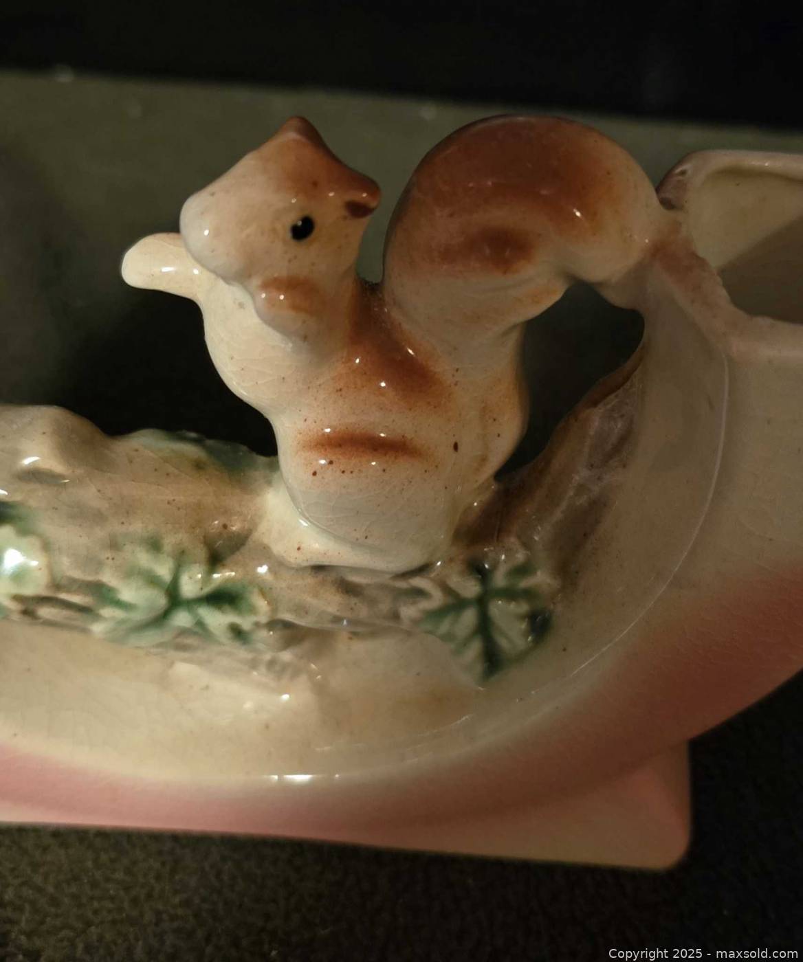 Vintage ceramic squirrel double posy vase | Maxsold