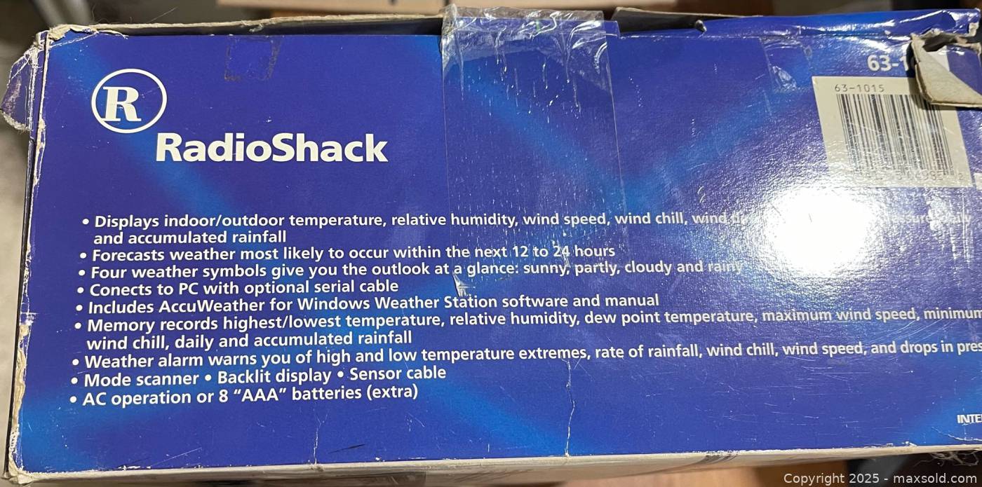 RadioShack Electronic Weather Station WX-200 | Maxsold