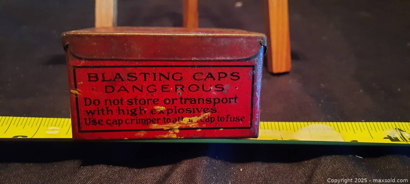 Antique Canadian Industries Limited Beaver Brand No.6 Blasting Caps Tin ...