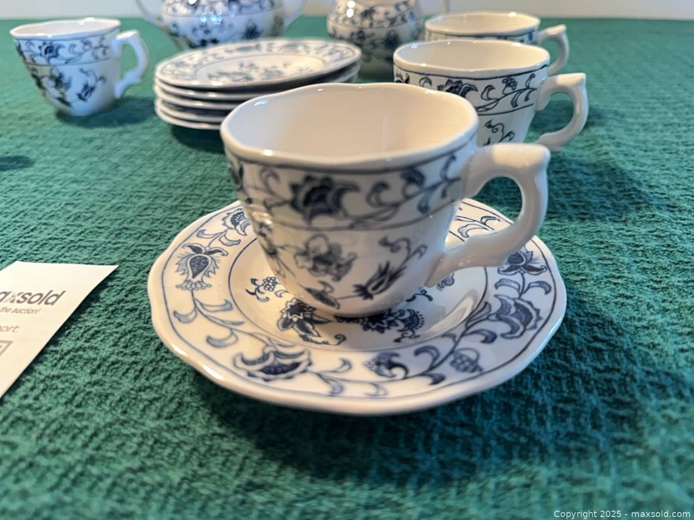 Nikko Ming Tree Blue Ironstone Tea Set | Maxsold