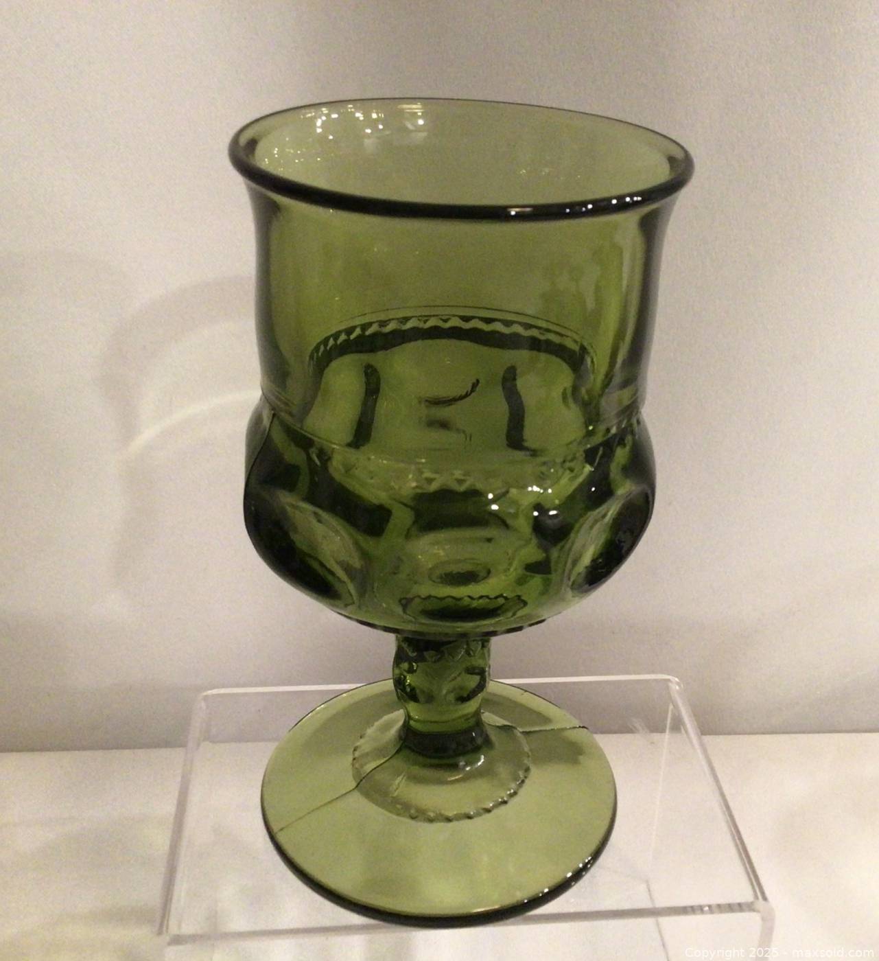 Indiana Glass King’s Crown Thumbprint Goblets, 8 | Maxsold