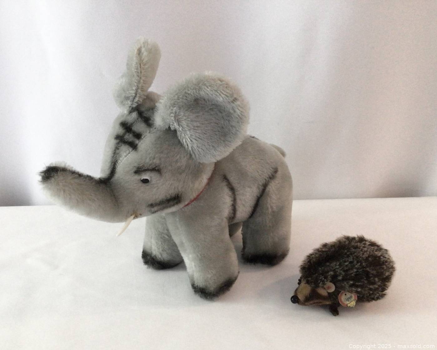 Vintage Steiff Ioggi Hedgehog and Elephant Plush | Maxsold