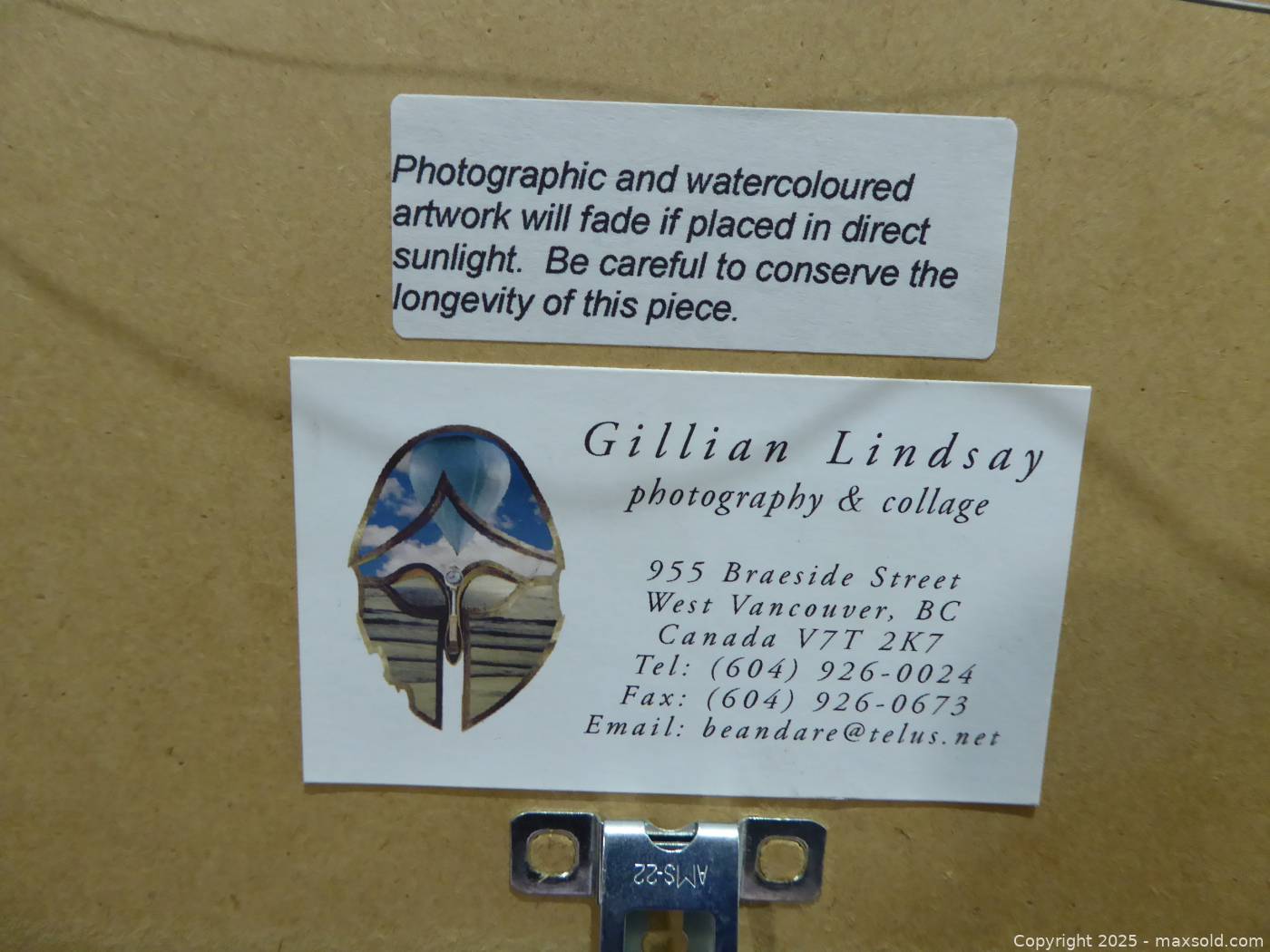 Signed Gillian Lindsay framed photographic print | Maxsold