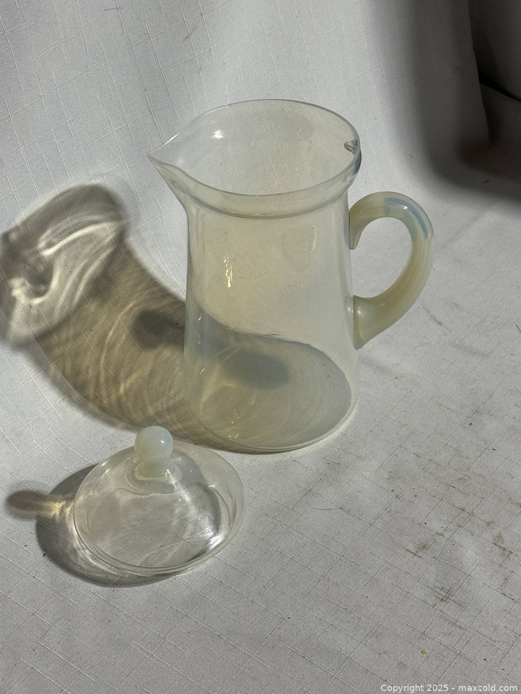 Antique Fry Foval Opalescent Glass Coffee Pot | Maxsold