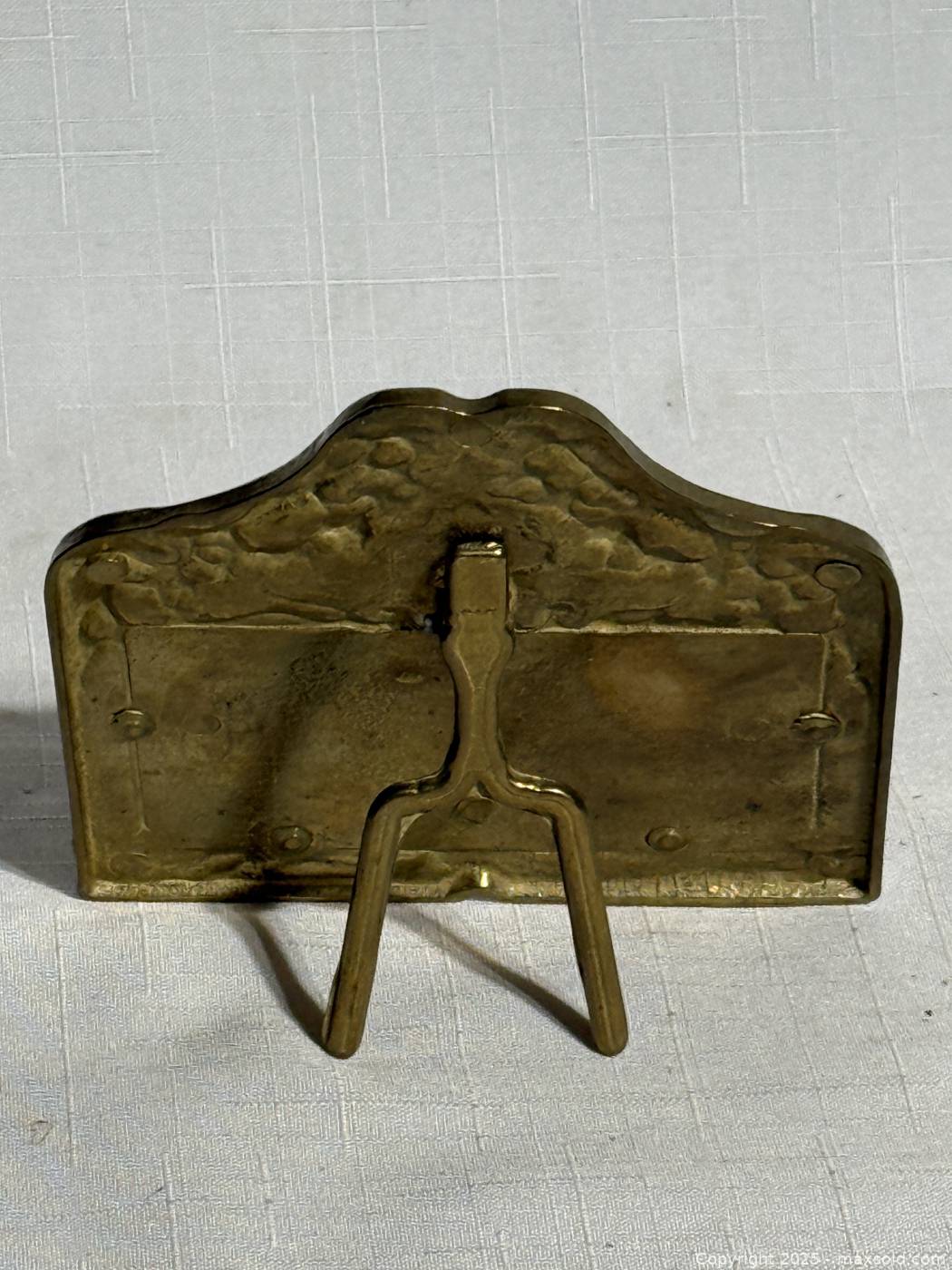 Ornate Solid Brass Art Nouveau Business Card Stand | Maxsold