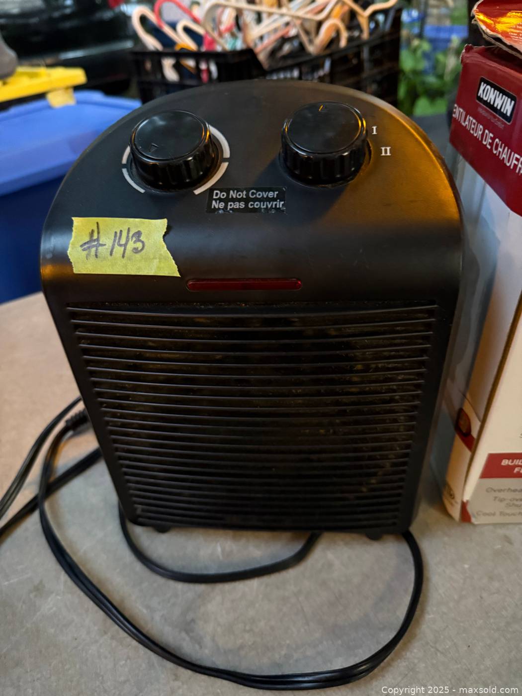 Konwin small fan heater | Maxsold