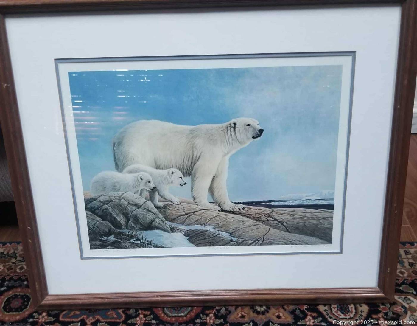 Polar Bears limited edition print by Lissa Calvert | Maxsold