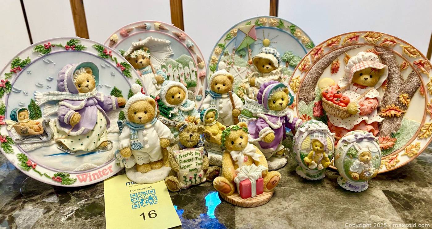 Cherished Teddies figurines and seasonal plates | Maxsold