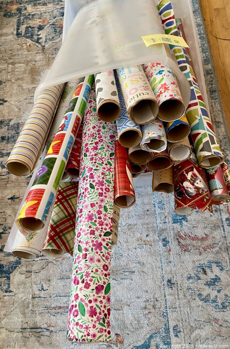Assorted wrapping paper rolls | Maxsold
