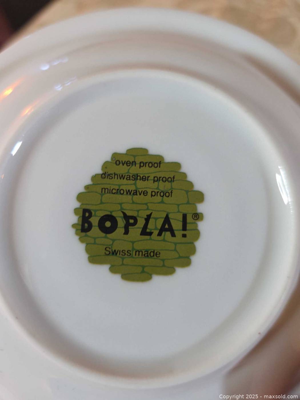 BOPLA! Swiss made ceramic chargers, plates and cup | Maxsold