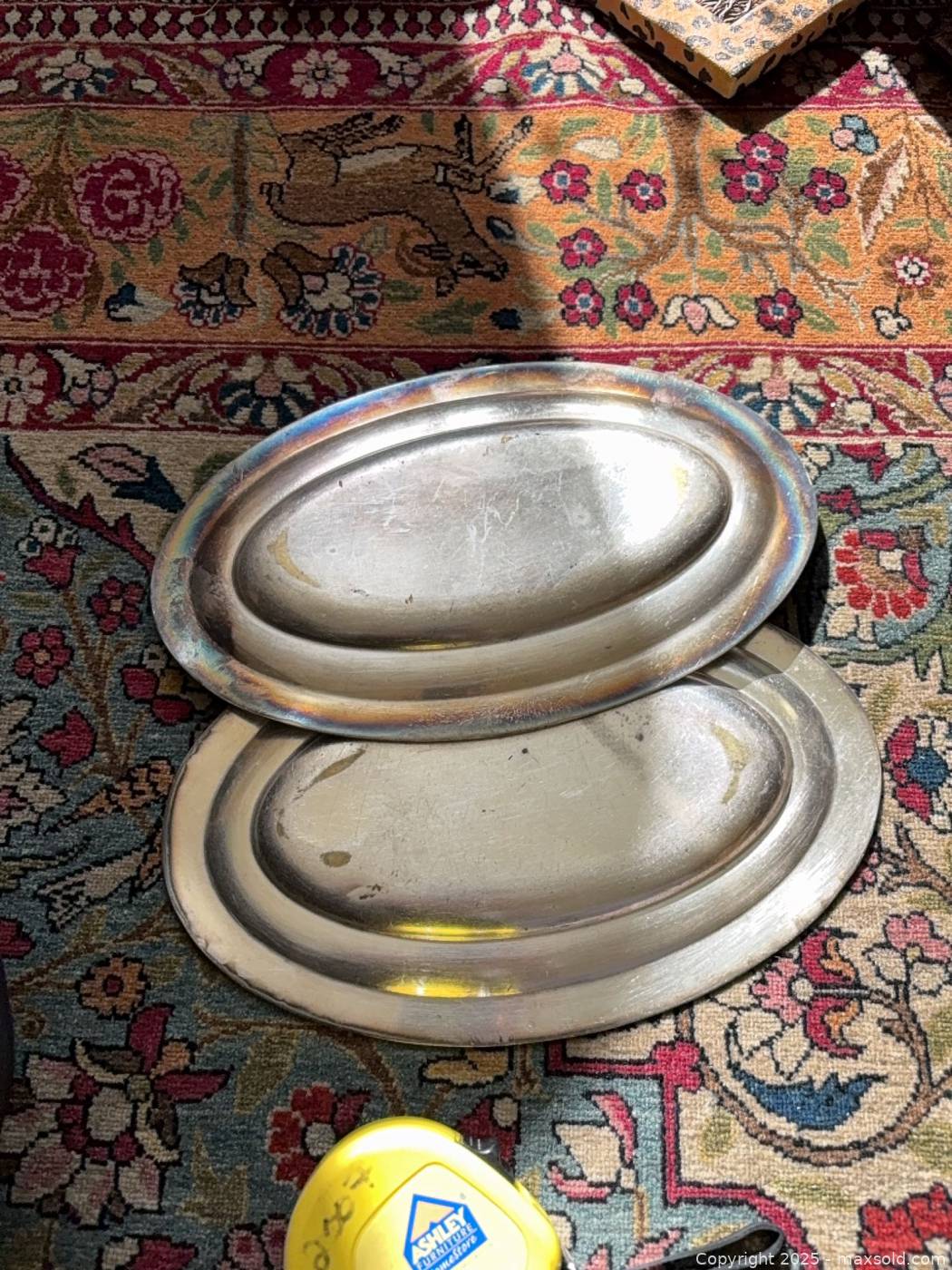 Silver cutlery, oval platters and bucket | Maxsold