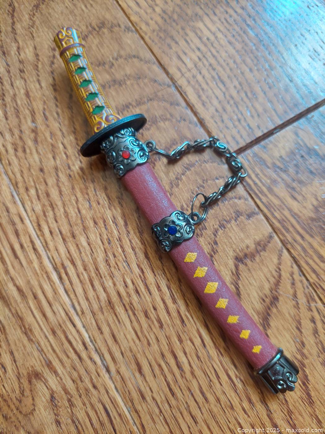 Vintage miniature samurai sword with scabbard 6" | Maxsold