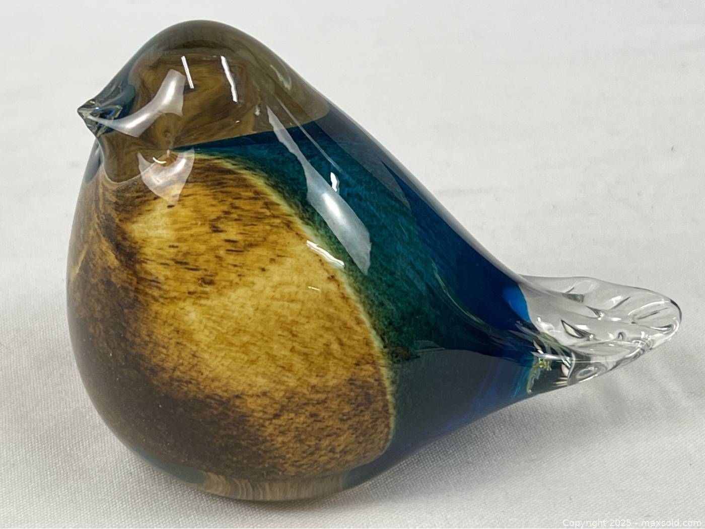 Hand-Blown Glass Bird Paperweight | Maxsold