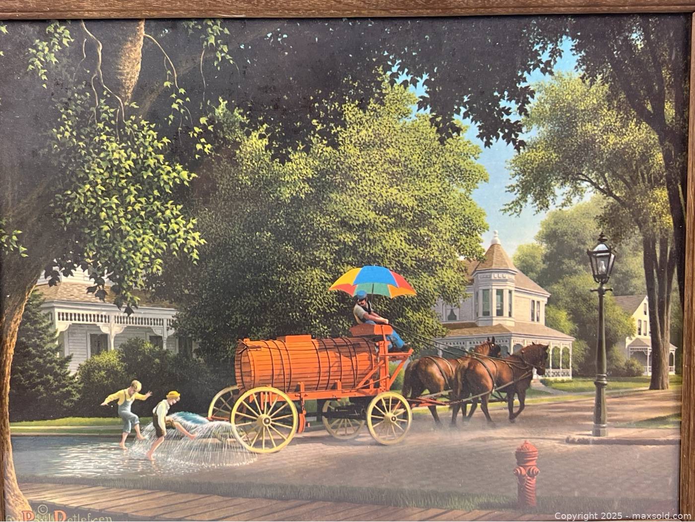 Framed Nostalgic Water Wagon Print | Maxsold