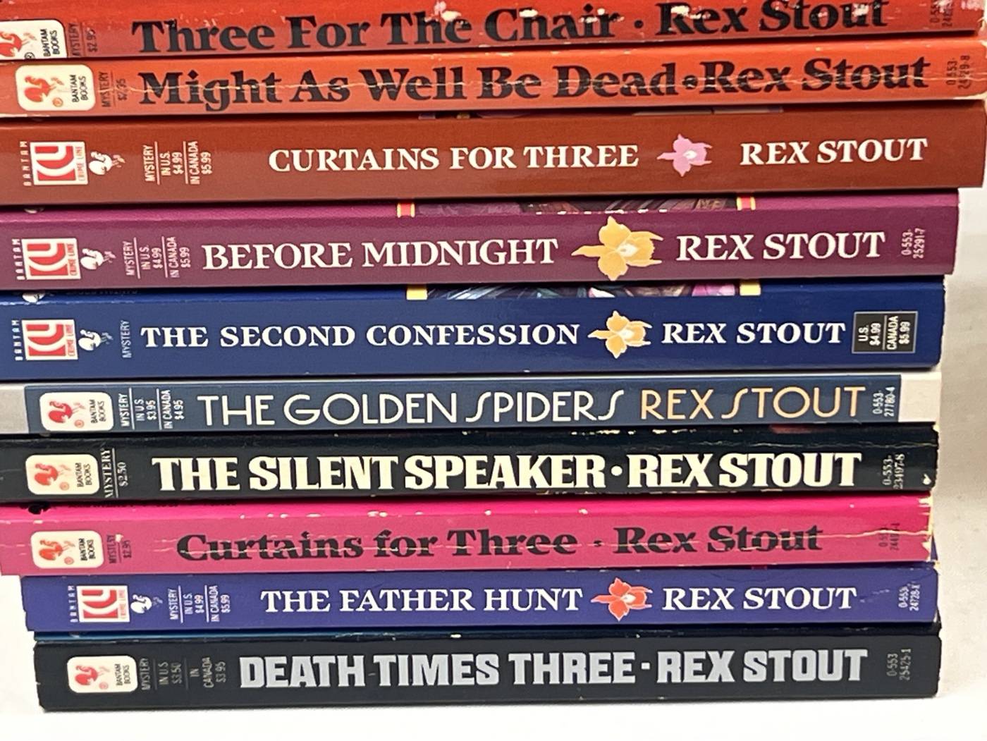 54 Rex Stout “Nero Wolfe” paperbacks | Maxsold