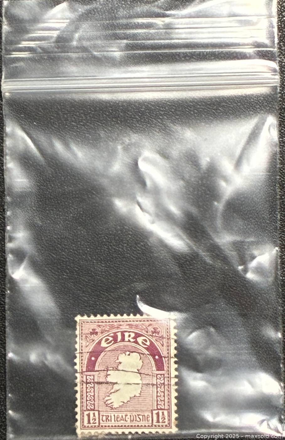1940 Ireland 1½d Ruby Map of Ireland Stamp | Maxsold