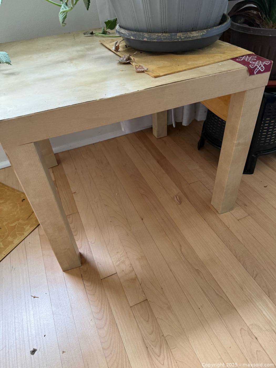 Square IKEA Wooden Accent Table | Maxsold