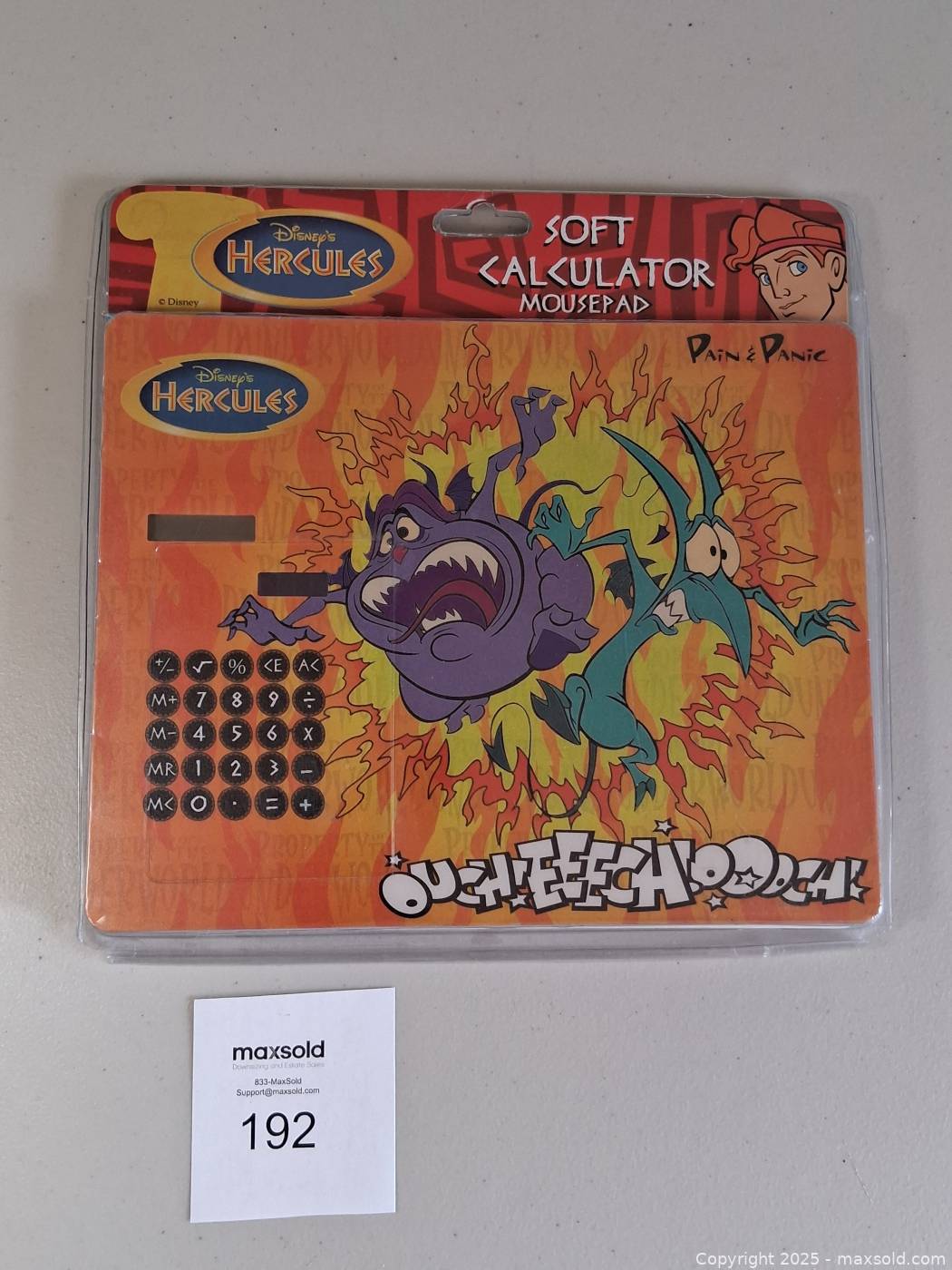 Disney Hercules soft calculator mousepad | Maxsold