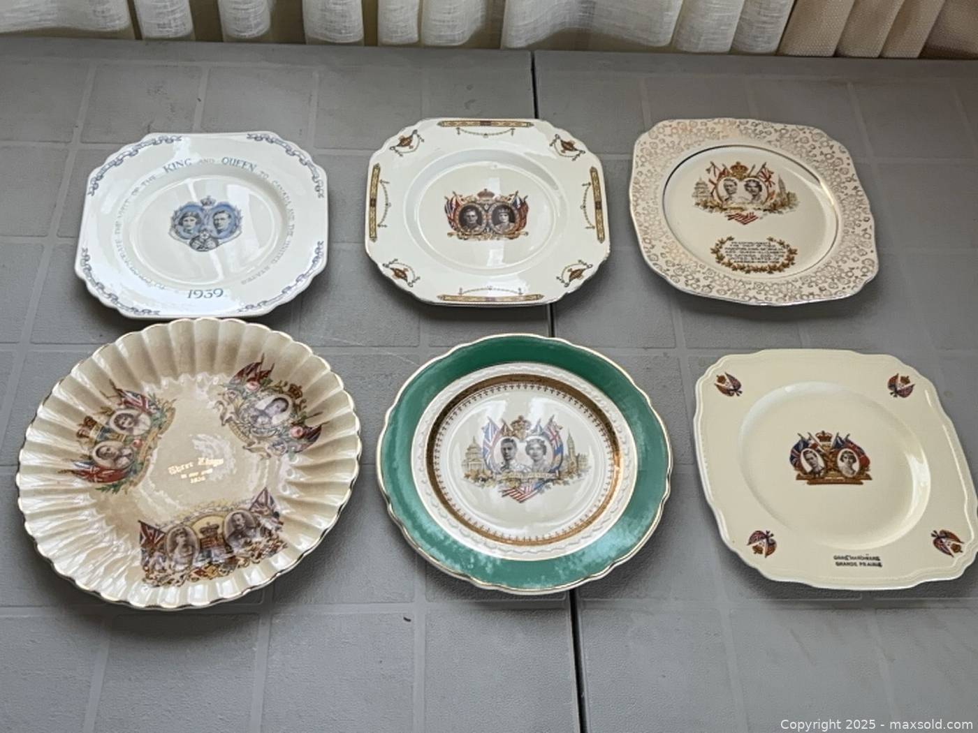 Six King George VI & Queen Elizabeth Commemorative Plates | Maxsold
