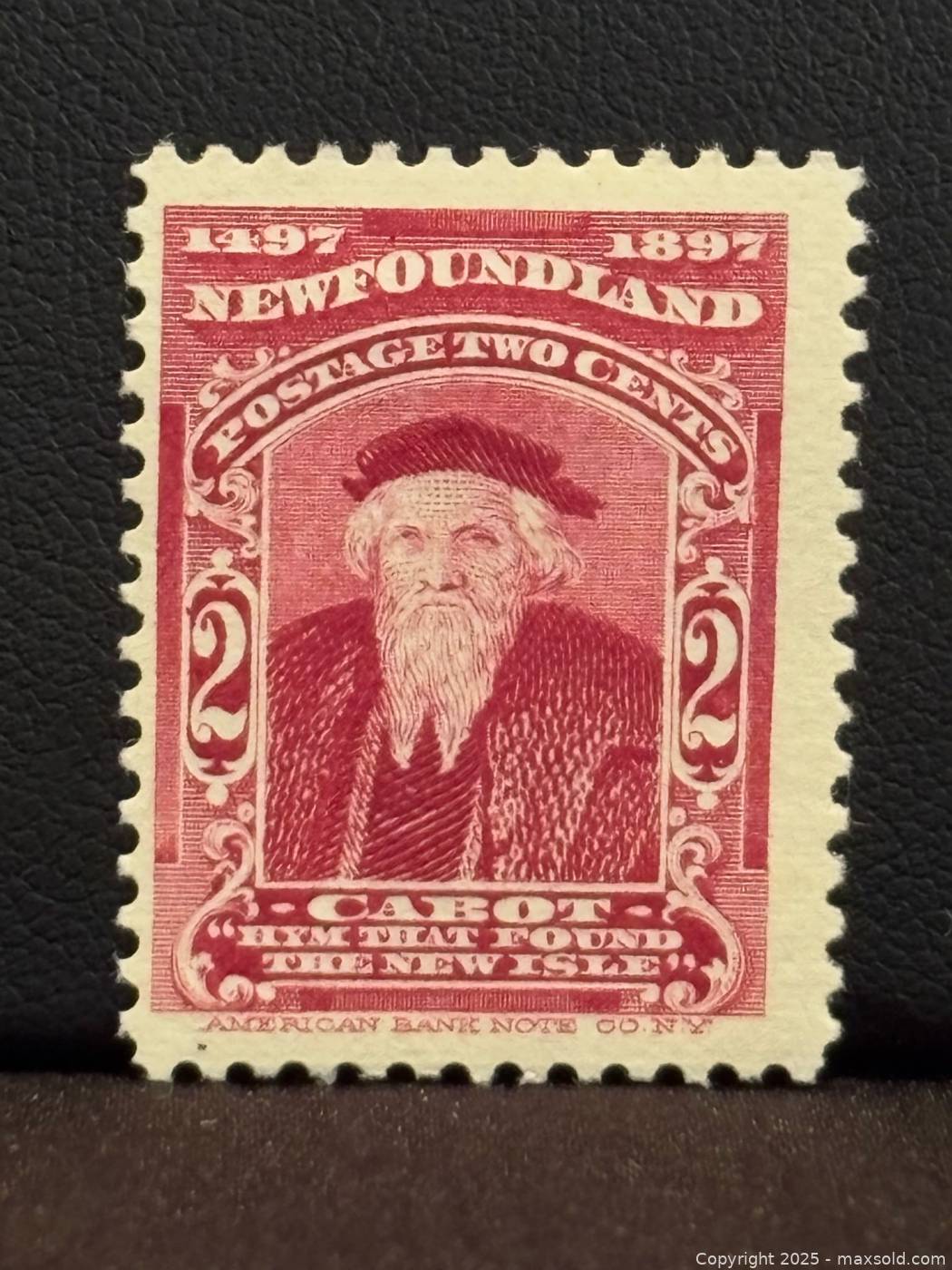 1897 Newfoundland 2c Carmine Rose John Cabot Mint Stamp | Maxsold