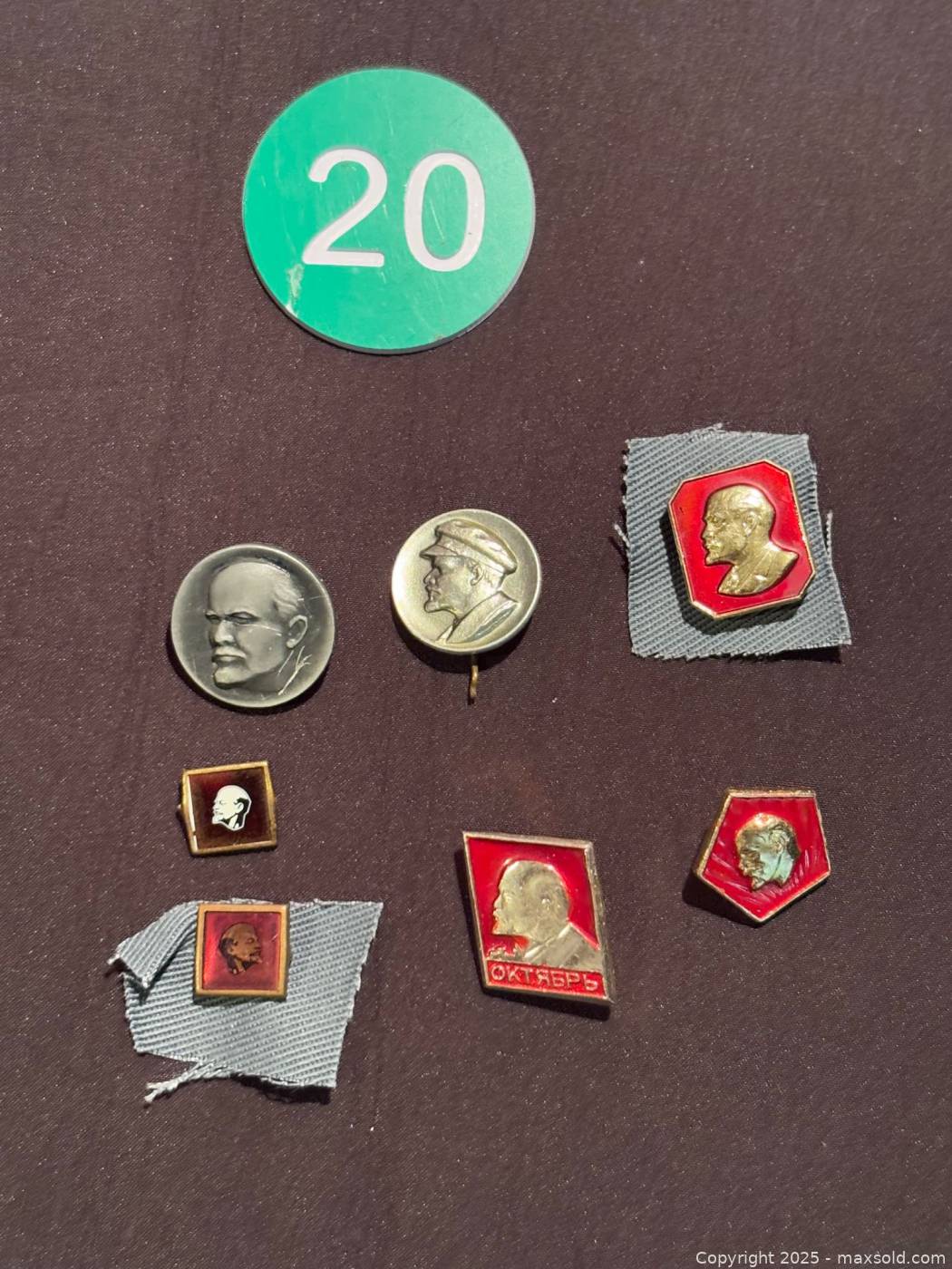 Vintage Soviet Lenin Communist Badges Set of 6 | Maxsold