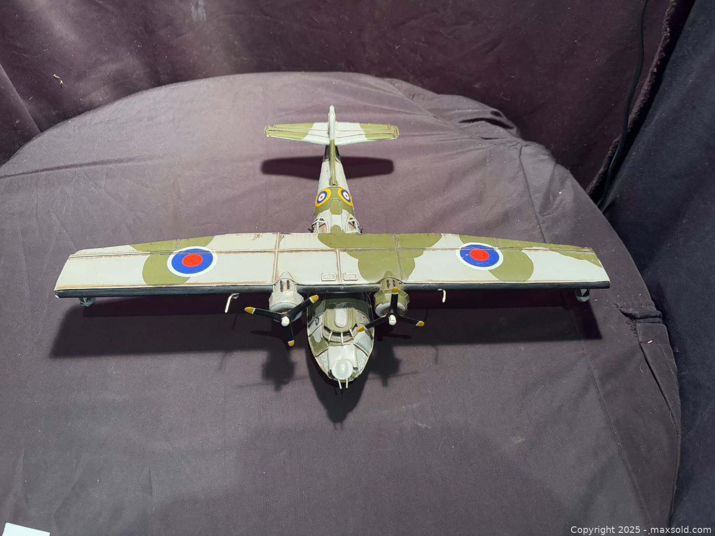 Metal PBY Catalina RAF Model Plane 17" Wingspan | Maxsold