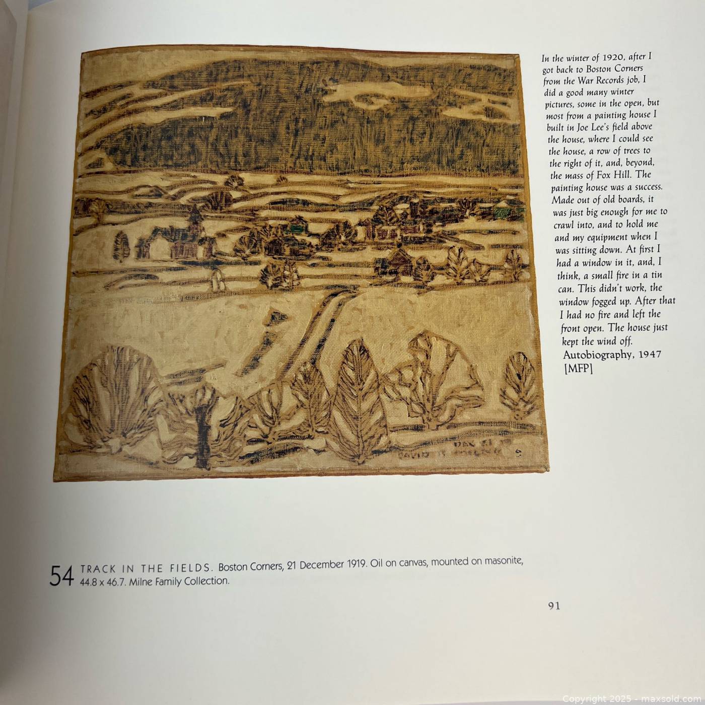 David Milne art monograph hardcover | Maxsold