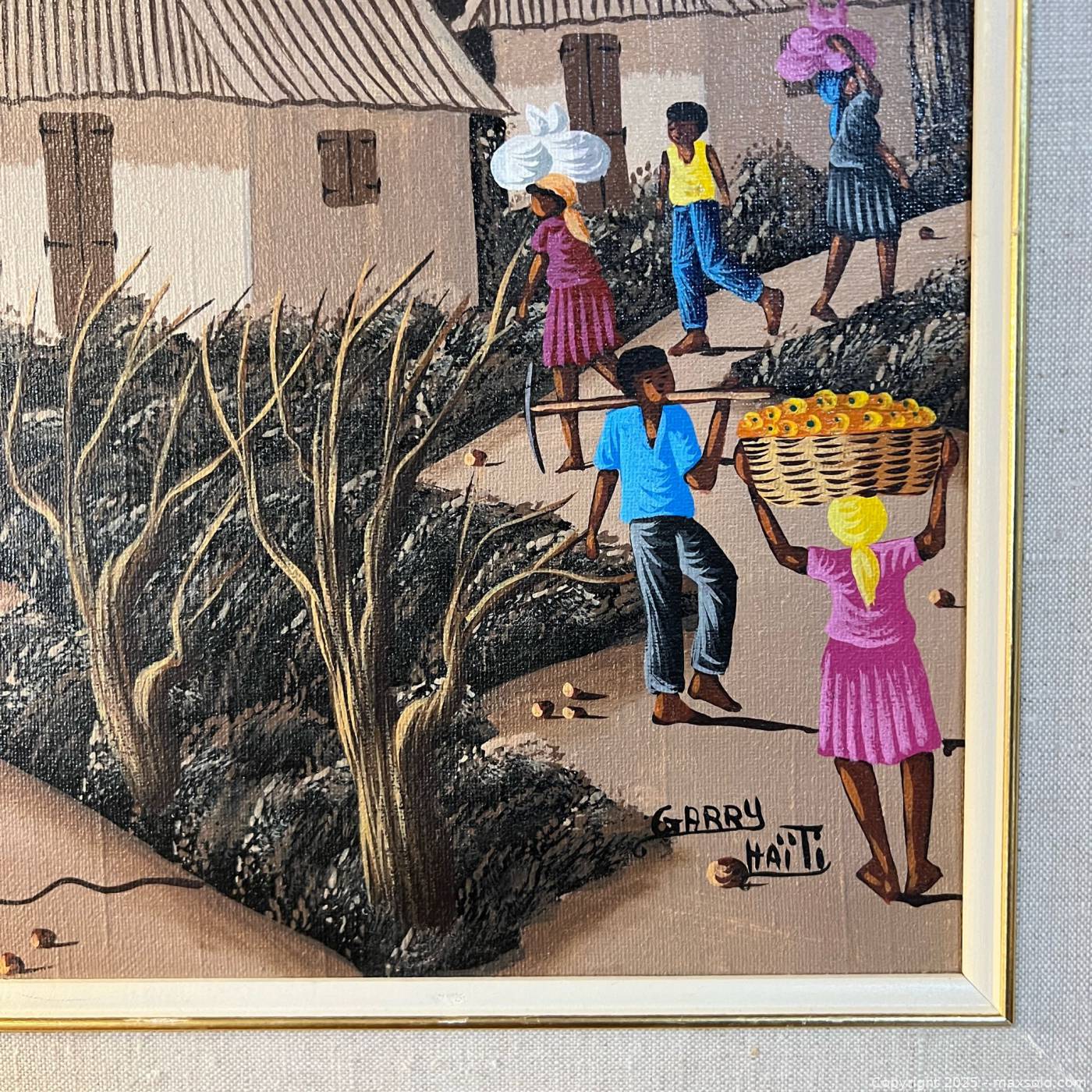 Garry Dorsainvil signed Haitian folk art painting | Maxsold