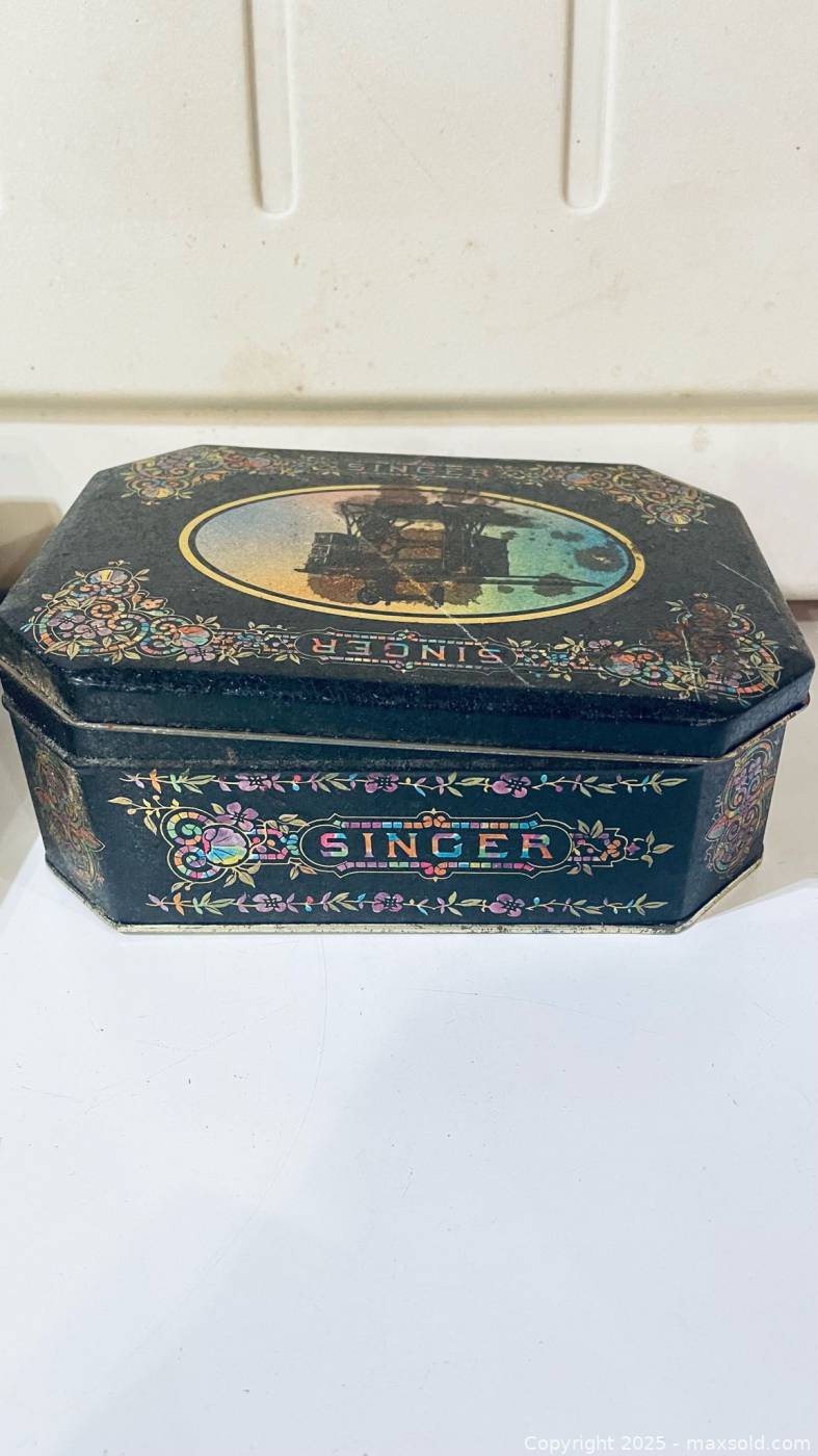 Singer collectible decorative tin | Maxsold