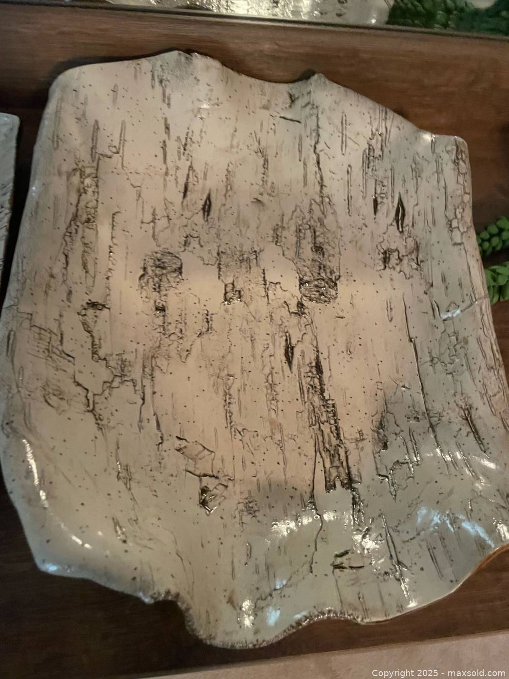 Pottery serving dishes, birch imprint, 5 pcs | Maxsold