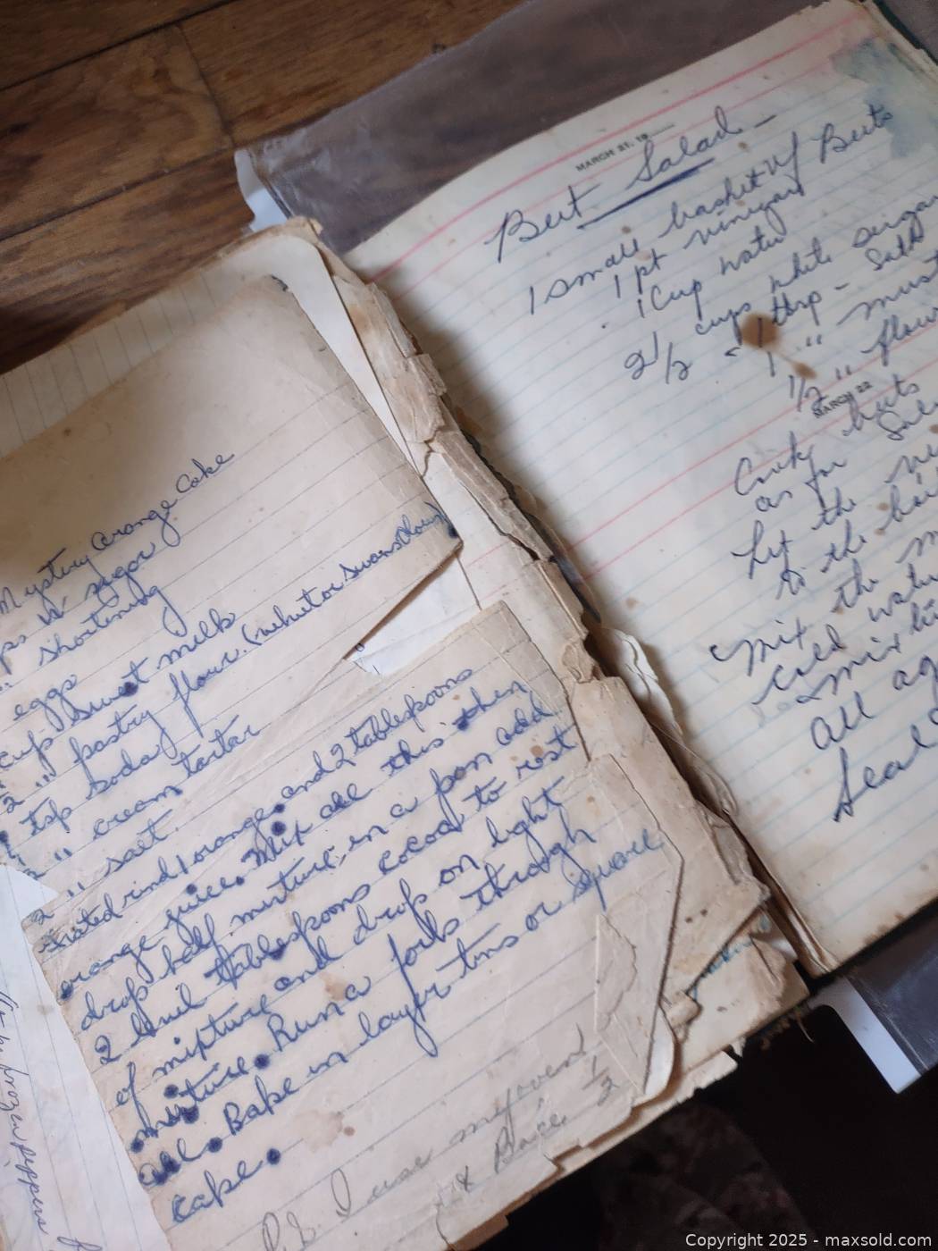 Vintage 1960s handwritten recipe book | Maxsold