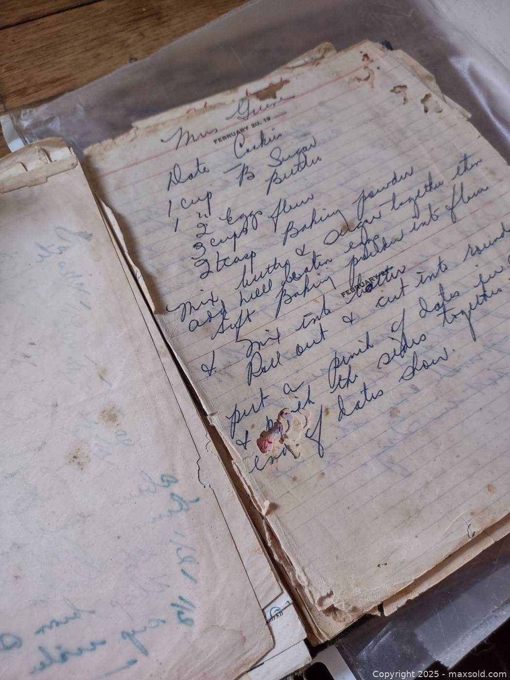 Vintage 1960s handwritten recipe book | Maxsold