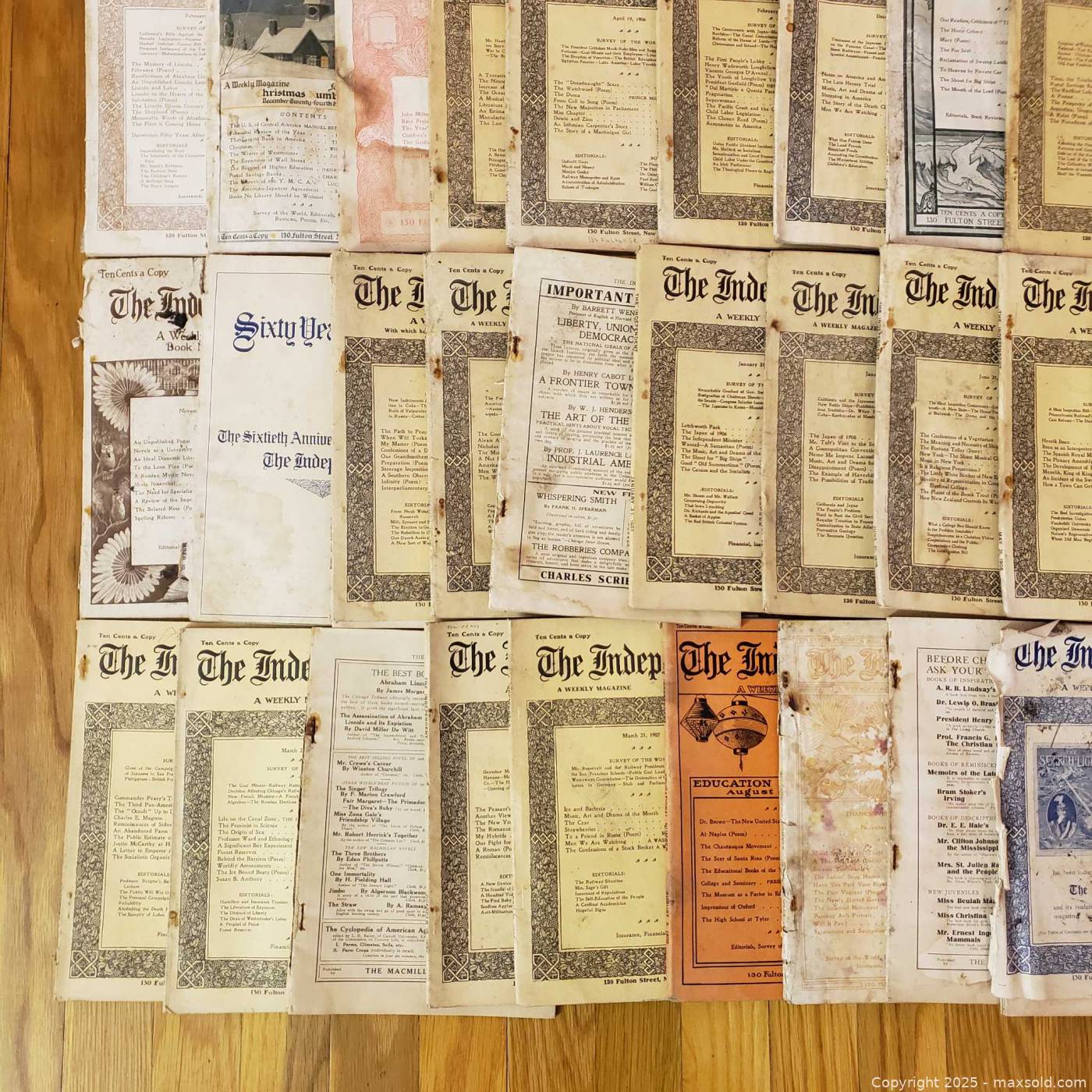 49 Issues The Independent Magazine 1906-1909 | Maxsold