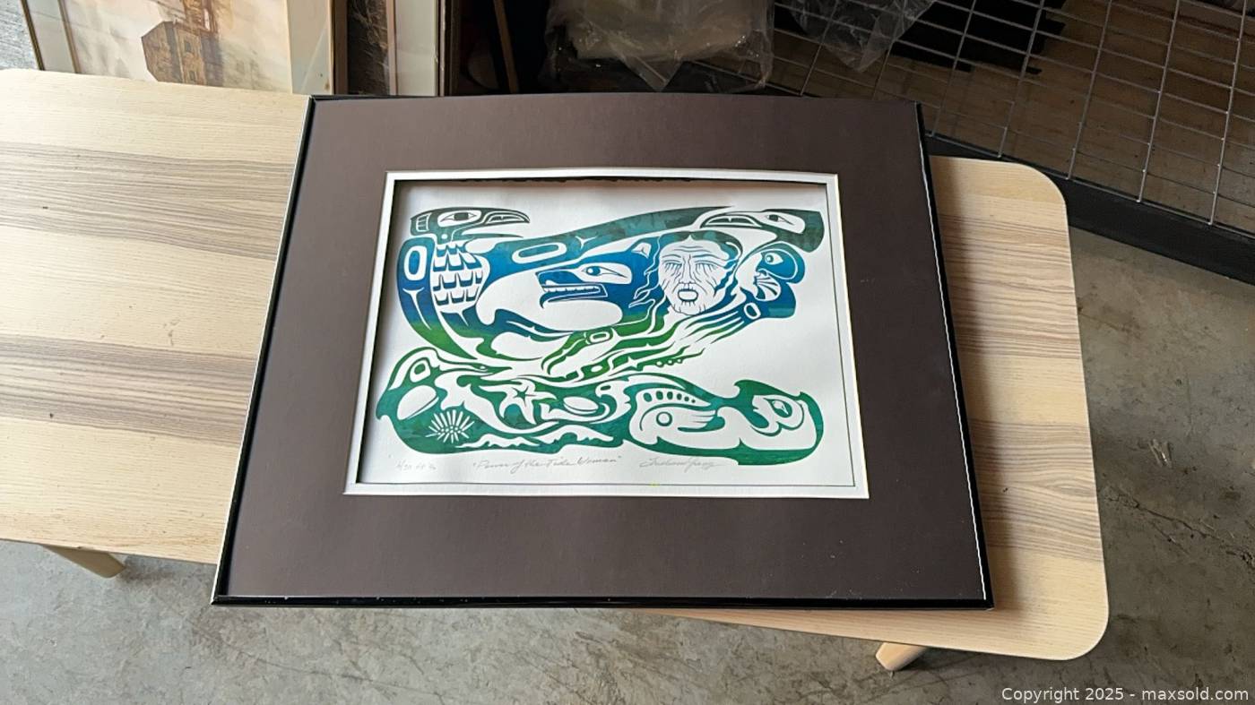 Framed limited edition Indigenous print | Maxsold