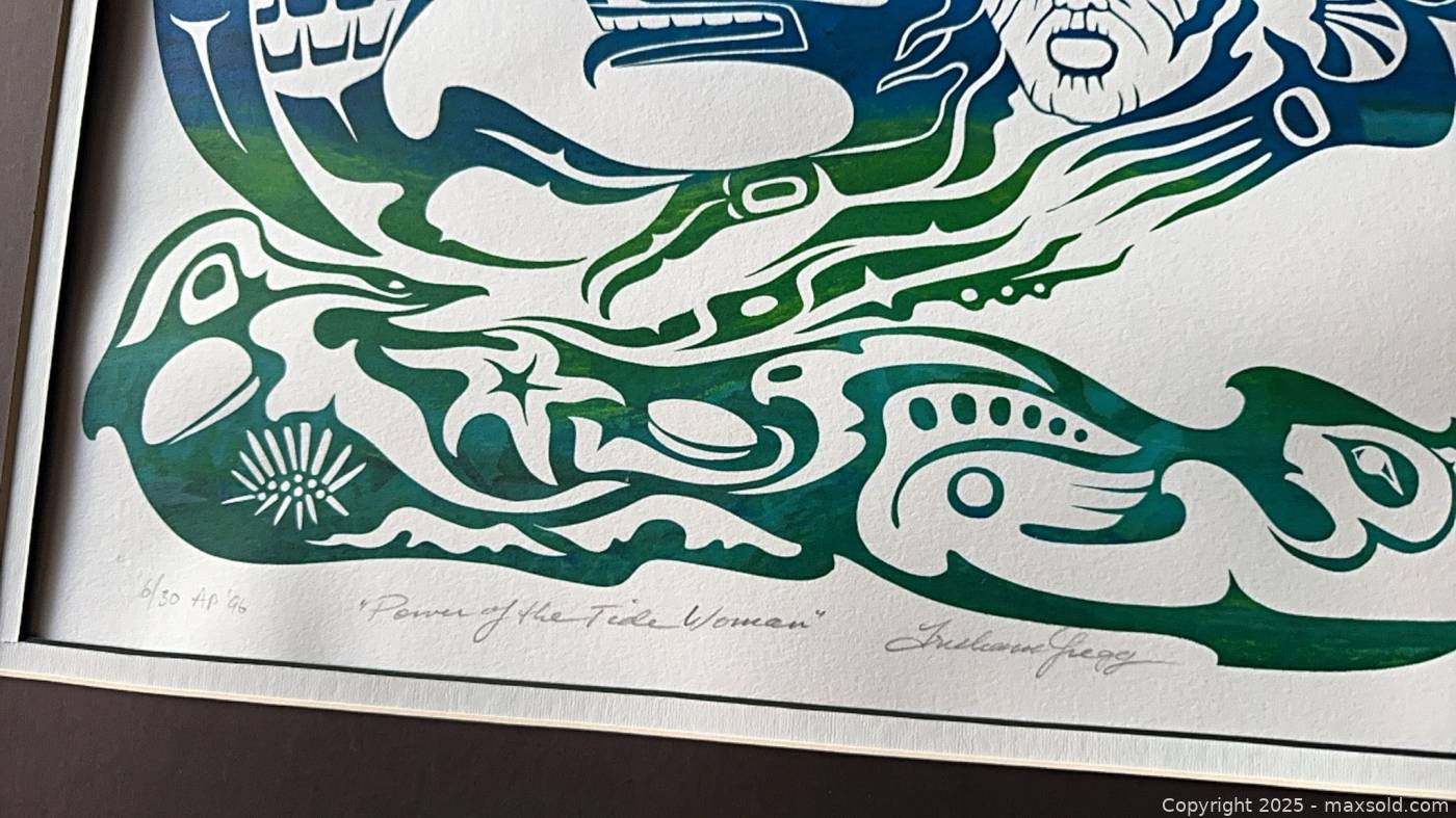 Framed limited edition Indigenous print | Maxsold