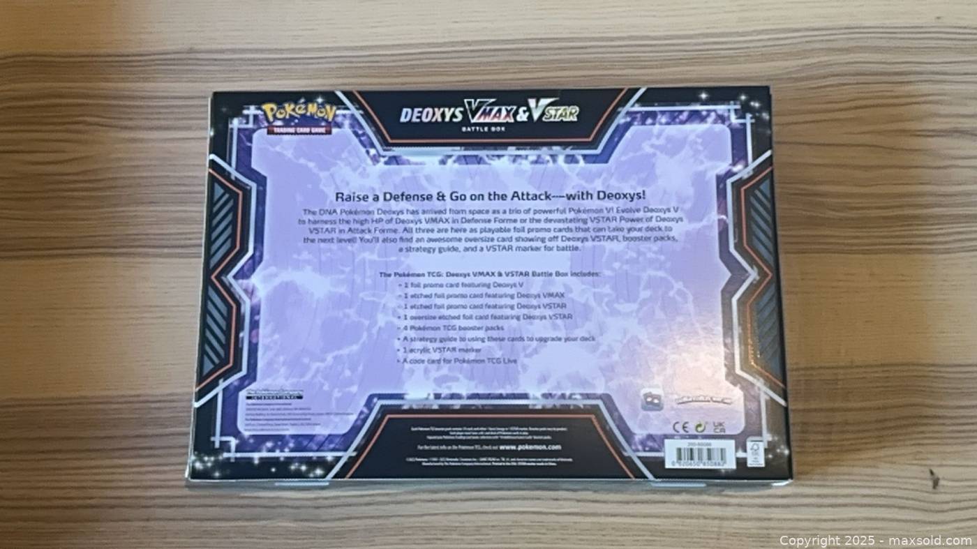 Pokémon TCG Deoxys VMAX & VSTAR sealed battle box | Maxsold