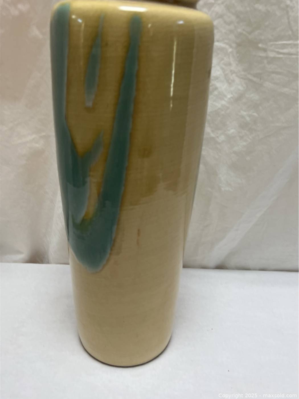Tall Studio Drip Glaze Pottery Vase | Maxsold