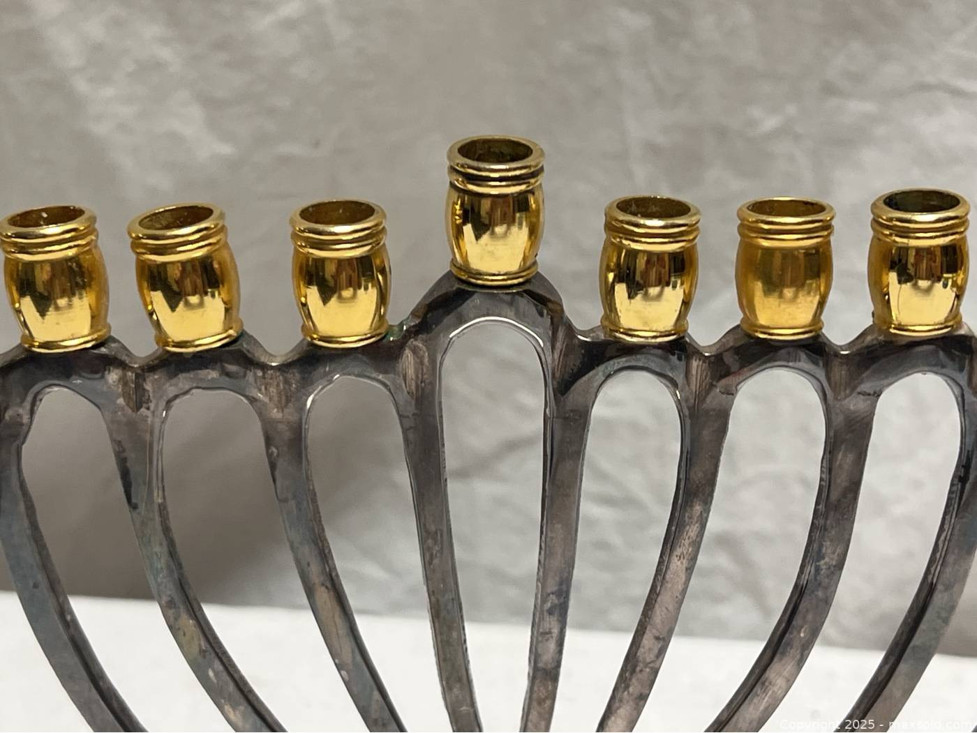 Vintage Metal Menorah, Star of David, 9-Branch | Maxsold
