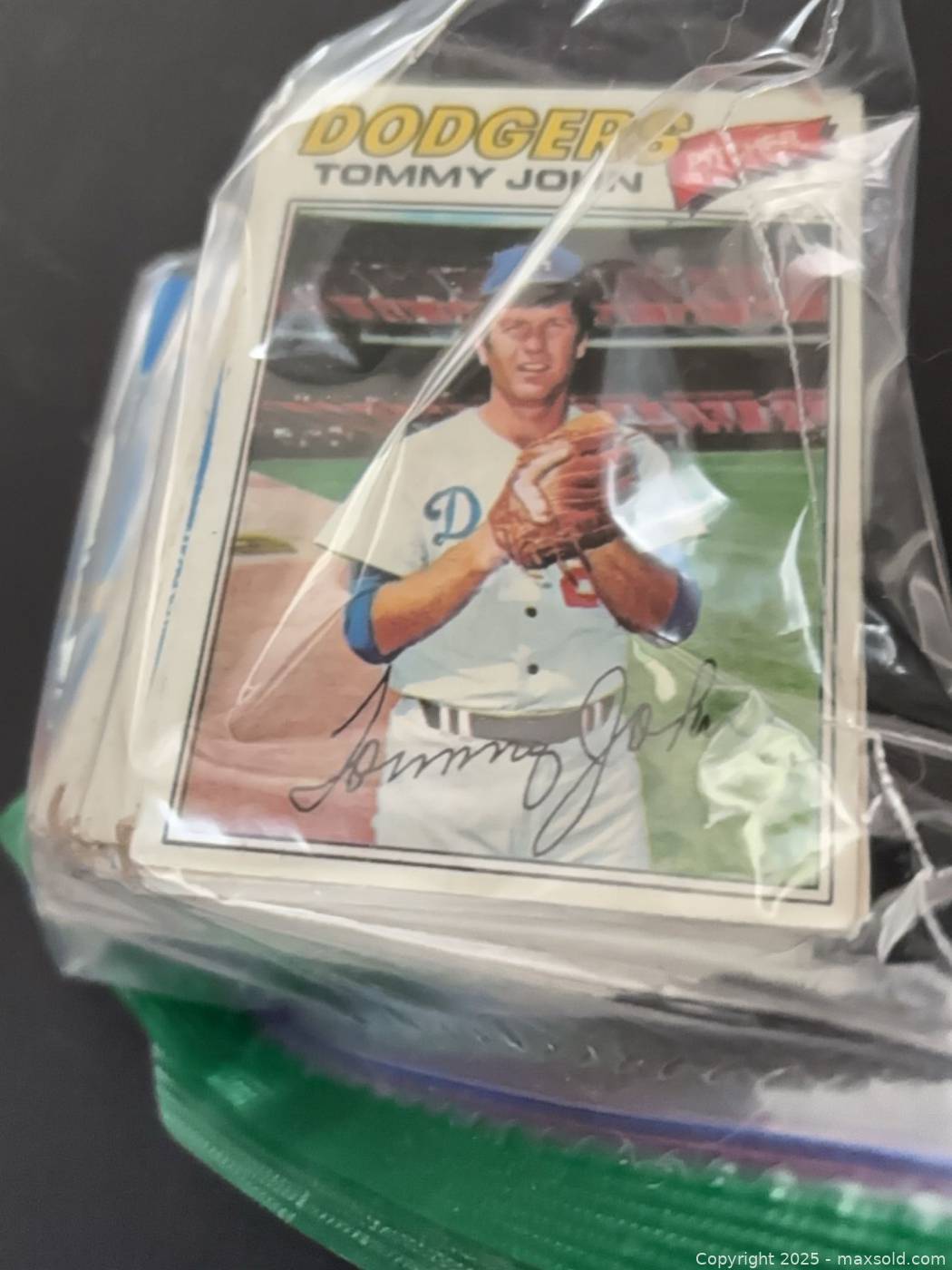 1970s Topps baseball card stack | Maxsold