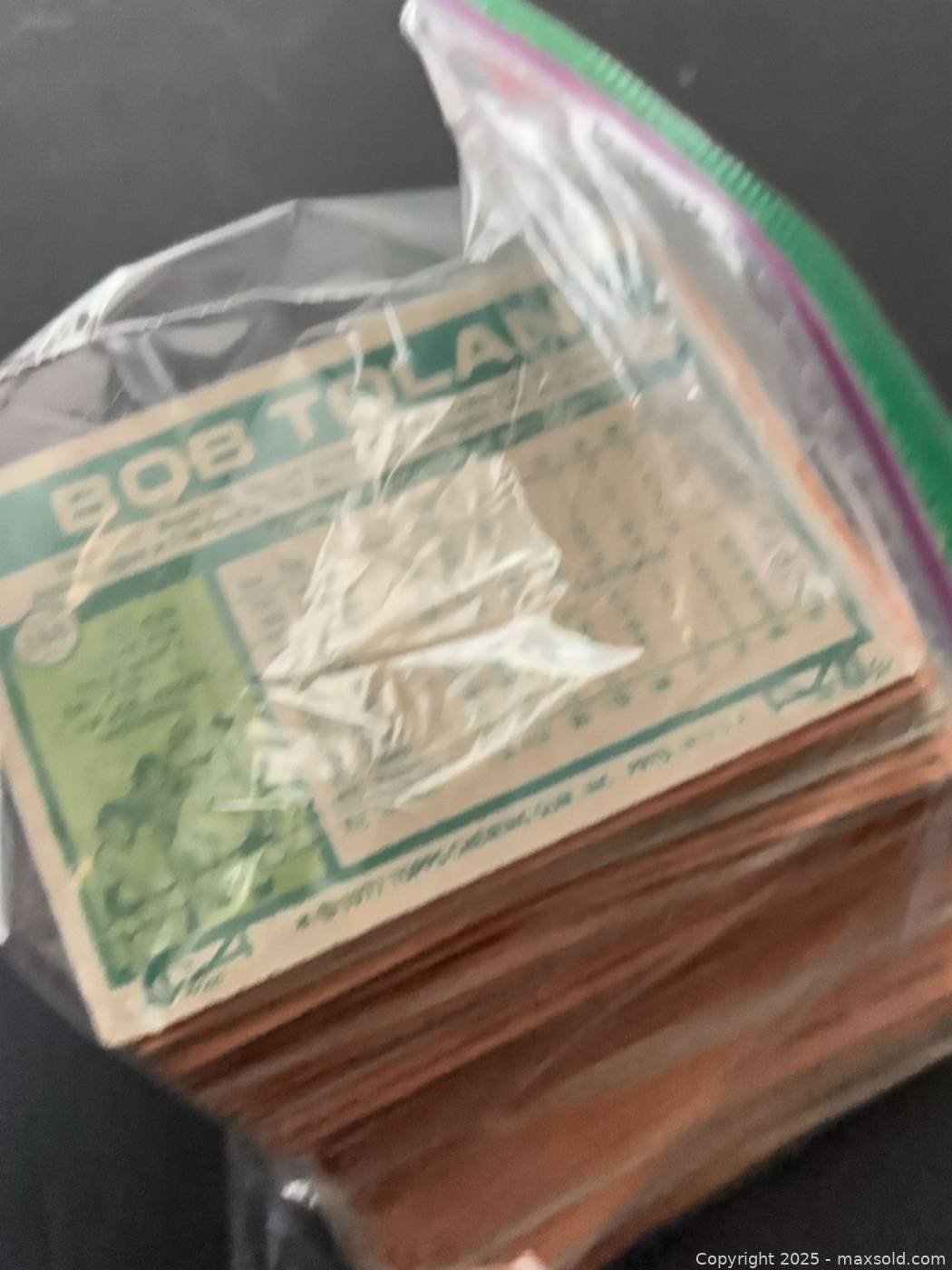 1970s Topps baseball card stack | Maxsold