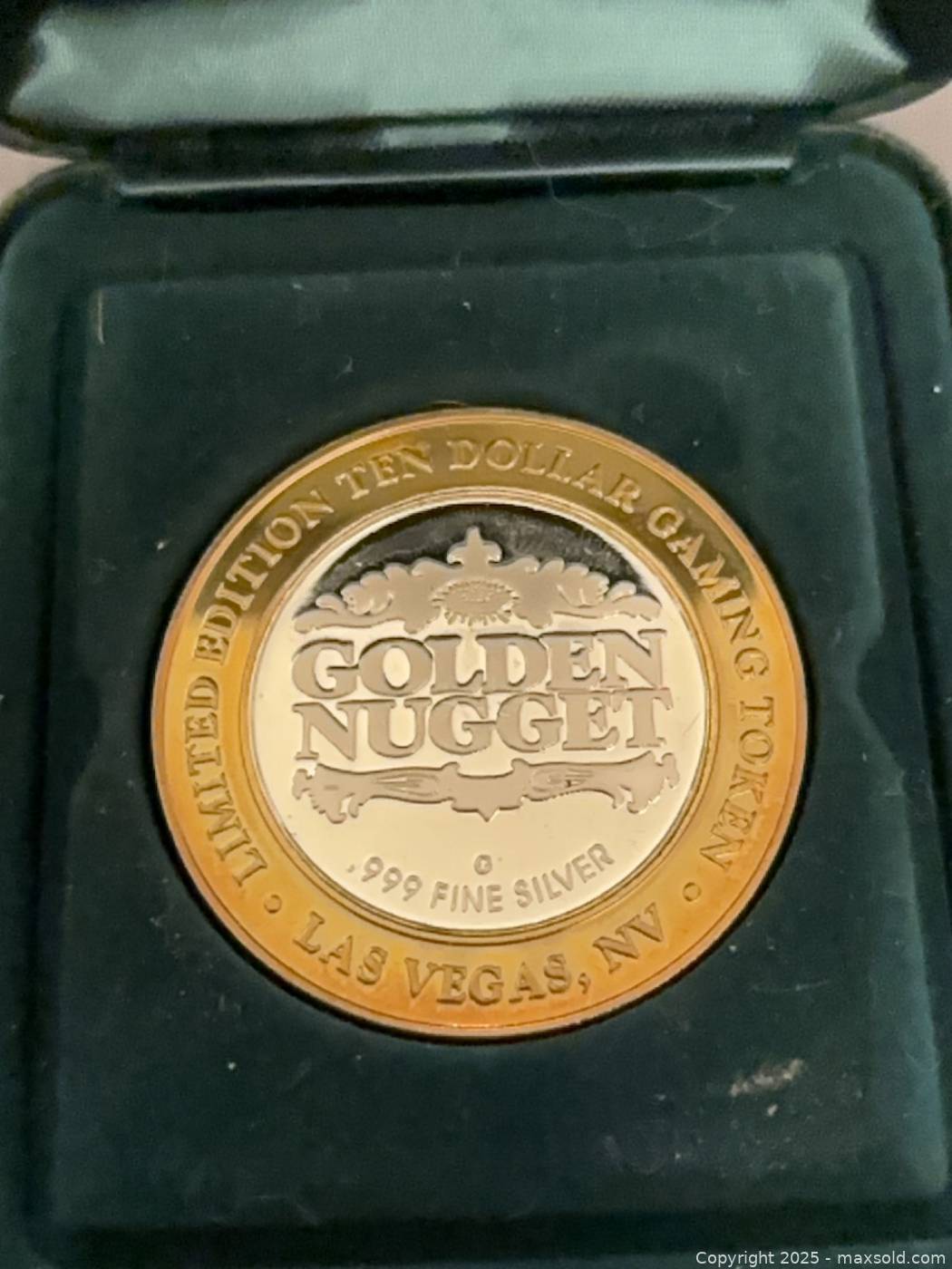 Golden Nugget $10 .999 Silver Gaming Token | Maxsold